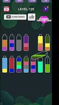 WATER SORT PUZZLE Gets CRAZY on Level 129 Can You Bring ORDER to the COLOR CHAOS?#shorts​