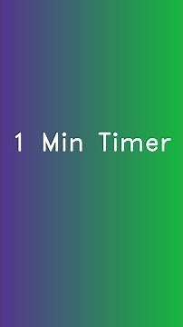 ⏳ 1 Minute Countdown Timer | Gradient Animation | Time's Up Alert
