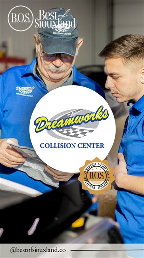 Best Siouxland Businesses! on Instagram: "🚗💥 You crash it, they class it! 💥🚗 From fender benders to full-blown makeovers, Dreamworks Collision Center turns your wreck into a masterpiece. 🎨✨ 🌿 Eco-friendly & flawless? Yes, please! Their PPG Envirobase paint gives your car that factory-fresh glow—without the guilt. 📏 Precision tools = perfection. Their Spanesi Multi Bench + 3D Measuring System means repairs that are seriously next level. 🔥 Baked to brilliance. Their high-tech booth ensures