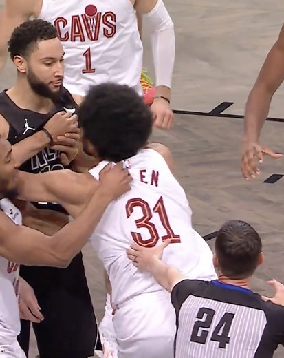 Ben Simmons & Jarrett Allen GET CHIPPY! 😳 (via NBA) | Basketball Forever