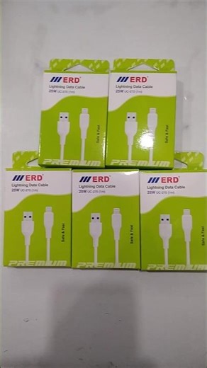 ERD LIGHTNING DATA CABLE UC -270 25W 1Meter White Color iphone cable #erd #lighting #iphone
