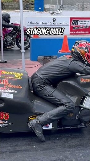 Staging Duel Pro Mod Nitrous Drag Bikes