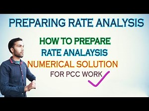 Prepare an analysis of rate for PCC (1:2:4) per 10m3 | How to find quantity of PCC with Cost