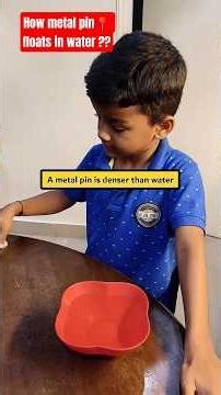 Floating Pin📍 trick | Surface Tension Experiment #shorts