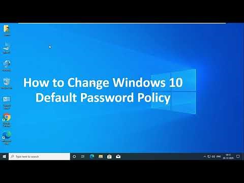 How to Change Windows 10 Default Password Policy