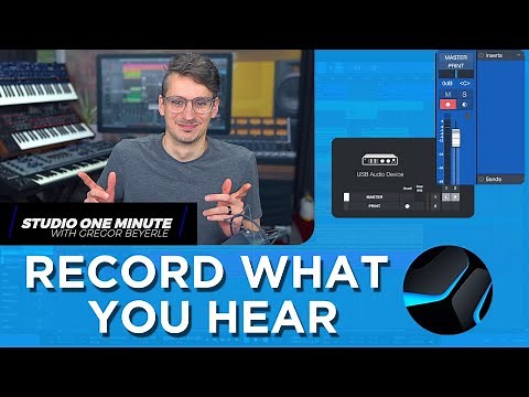How to record your Master Bus Output! #StudioOneMinute