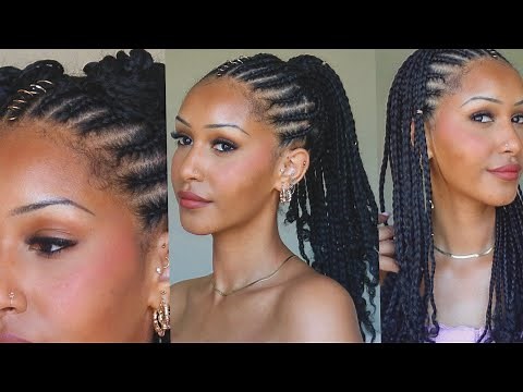 Summer Braids! How I Do My Cornrows | Half-Up Half-Down Tutorial!!