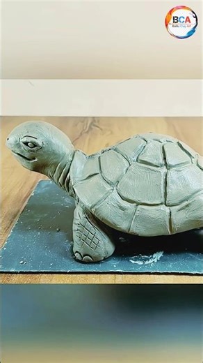 Village Style Mini Clay Art #shorts Full Tortoise 🐢 Making home build