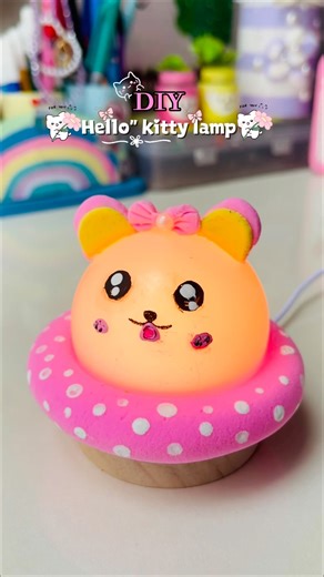Diy hello kitty lamp #youtubepartner #diy #diycrafts #art #trending