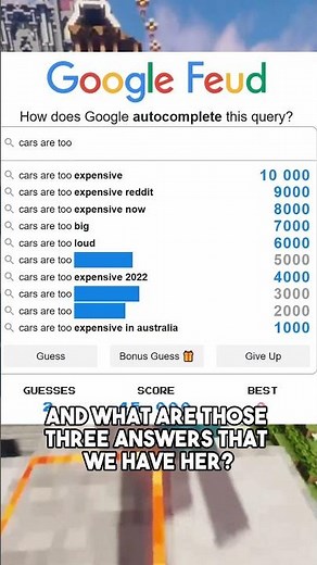 Google Feud Autocomplete ❓ Can You #guess It? #quiz #trivia #googlefeud #koddi