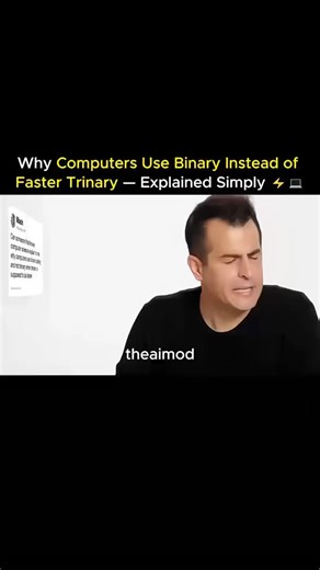Robotiq AI on Instagram: "Why do computers still use binary — just 0s and 1s — instead of something faster like trinary (0, 1, 2)? 🤔 Because sometimes, simple beats smart. ⚡ Binary isn’t old-fashioned — it’s reliable, efficient, and nearly foolproof. Computers deal with electricity, so it’s easier to detect an ON or OFF signal (0V or 3V) than a fuzzy middle (1.5V). Trinary sounds cool in theory, but in reality, binary wins because it’s: ✅ Easier to build and scale ✅ Less prone to signal errors 