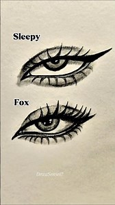How to Draw Sleepy vs Fox Eyes Step by Step | Eye Drawing Shorts #drawing #tutorial #eyes #shorts