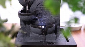 Watch WICHEMI Tabletop Water Fountain Illuminated Feng Shui Zen on Amazon Live