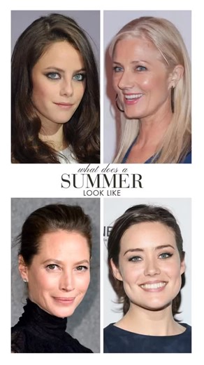 Selina | Expert Color Analyst and Personal Stylist | Zurich on Instagram: "Can you tell the differences between the Summer seasons? 🌊🌸🫐☁️ Summer is one of the softest, most elegant, and refined groups in color analysis — and it comes in four dreamy variations. ☁️ True Summer – The essence of cool and soft harmony. Skin has cool or neutral undertones, often with rosy cheeks; eyes are blue, grey, or soft green; hair usually ashy or neutral. True Summer thrives in gentle, cool colors: powder blu