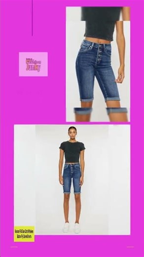 Kancan Full Size Cat's Whiskers Button Fly Denim Shorts