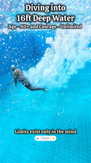Diving into 16ft Deep Water #swimming #swimmingtips #deepwater