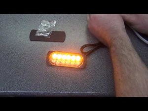 12 LED Flashing Strobe Amber Light
