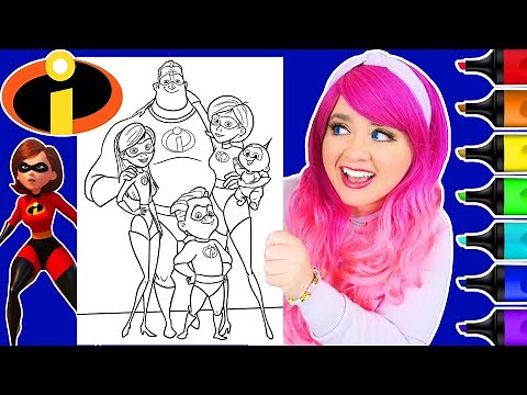 Coloring The Incredibles Family Coloring Page | Ohuhu Art Markers