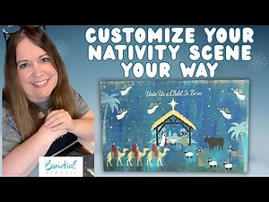 🌟 Layered Nativity Scene Tutorial Using Essential Stencil | Full Painting & Stenciling Guide!