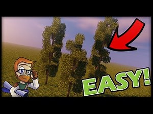 CUSTOM SKINNY TREE TUTORIAL Minecraft 1.12 Let's build