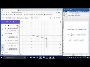 2D Parametric Equations in Geogebra