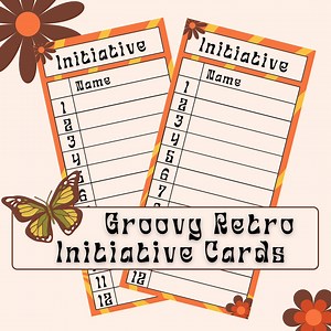 DND Groovy Retro Initiative Cards - DM Binder Must-have : PDF Printable and Editable Files - Etsy UK
