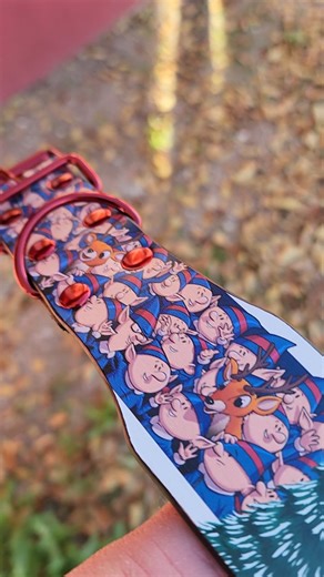 MadcoW on Instagram: "Rudolph: Misfit Edition — classic art by Peter Carroll, back till year’s end. #mymadcow #rudolftherednosereindeer #leatherdoggear #xmascollection #DogCollar #dogcollarshandmade #madeinamerica #pamperedpooch #comicart"