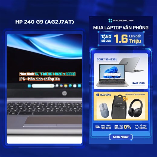 🎮 Laptop HP 240 G9 (AG2J7AT) 💥Liên hệ ngay: https://m.me/phongvuvietnam 🛒Mua Ngay: https://phongvu.vn/laptop-hp-240-g9-ag2j7at--s241205059 💥 Ưu đãi đặc biệt tại Phong Vũ: ✨ Tặng bộ quà Gaming lên đến 1,6 Triệu ✨ Giảm thêm đến #1triệu khi thanh toán bằng VNPAY-QR (số lượng có hạn) ✨ Miễn phí giao hàng toàn quốc ✔️ Hàng mới 100% bảo hành chính hãng ✔️ 1 đổi 1 trong 10 ngày đầu nếu có lỗi đến từ hãng ✔️ Hỗ trợ thanh toán trả góp | Mua Trước – Trả Sau --------------------------------------- 💥 L