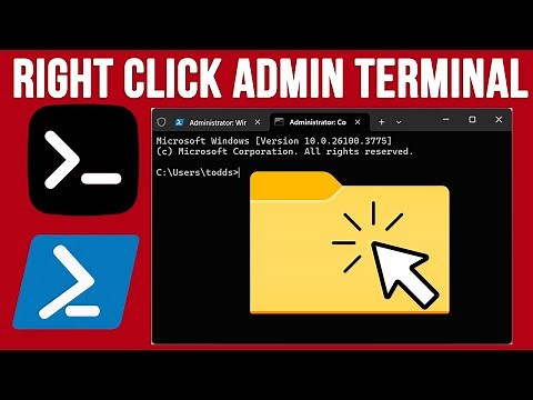 Add an Open Administrative Terminal (PowerShell or CMD) Right Click Context Menu Item to Windows