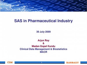 SAS in Pharmaceutical Industry - SlideServe