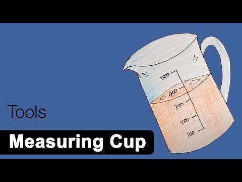 How to draw a measuring cup? (Drawing Lessons - Tools)