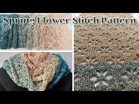 Crochet Tutorial: Spring Flower Stitch Pattern