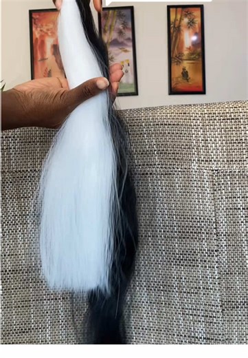 Black and White Reverse Ombré Knotless Braids