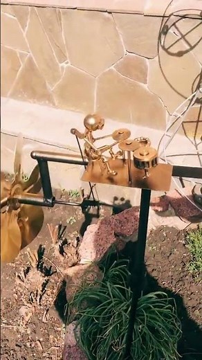 Handmade craft drummer wind chime