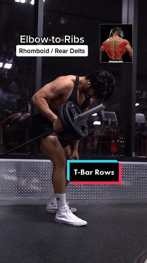 T-Bar Rows: Maximize your Back ⚠️ #rows #lats #upperback