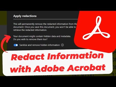 How to Redact Information in PDF with Adobe Acrobat