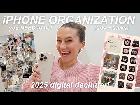 how to ORGANIZE + DECLUTTER your phone for 2025!