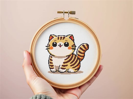 Cute Cat Cross Stitch Pattern Bundle Kawaii Animal Embroidery PDF Craft Project for Beginners DIY Wall Art Display Home Office Decoration - Etsy Australia