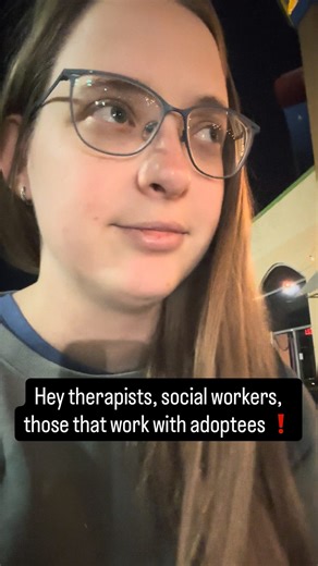 This is so important for so many reasons! ⭐️ - it helps the Adoptee to define family - it lets the provider know how they interpret this - there’s not a wrong answer - it opens the door to more. could you see yourself using this in your practice? Using this in your work? Comment below and read Adoption Is Both and My Adoptee Voice to help talk about adoption! also, if you like an idea for my profile, please give me credit for the idea! Me and another Adoptee creators deserve to be credited 🙈 #A