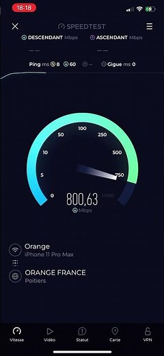 Teste débit Livebox 7 wifi orange