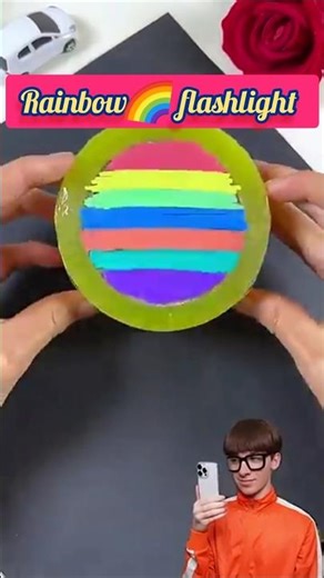 Tape + Light = Rainbow Flashlight!#RainbowFlashlight#EasyDIY#shortsfeed