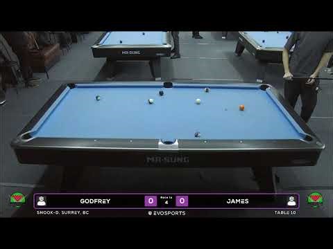 GODFREY vs JAMES - SNOOK-D - TABLE 10 | EvoSports