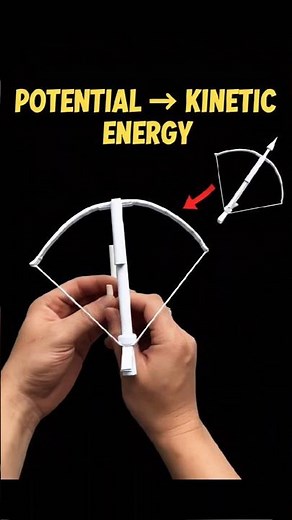 The Physics of a Paper Crossbow: Converting Potential to Kinetic Energy🏹🚀💯