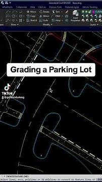Using feature lines to grade a parking lot #engineeringlife #civilengineering #autocad
