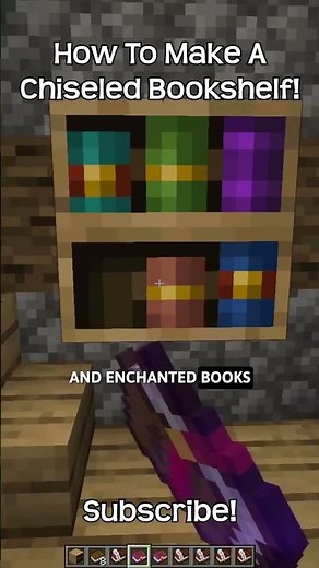 How To Make A Chiseled Bookshelf In Minecraft?!