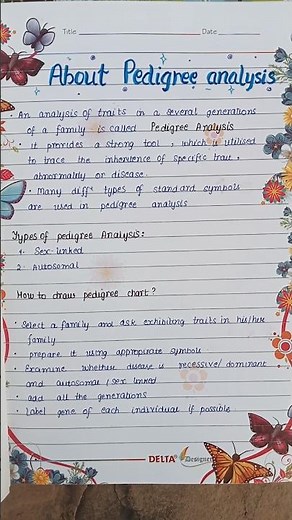 Pedigree Analysis investigatory Project file of Class 12th ।। #practical #project #biology