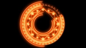 Download Magic flame circle powerful energy multi fire element abstract object for free