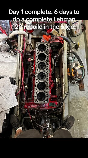 6 days to do a complete Lehman 120 rebuild in the bilge#trawlertom #lehman #dieselmechanic #marinediesel #trawler#trawlerlife #liveaboard #liveaboardlife #liveaboardlifestyle #liveaboards #defever #defevertrawlers #americandiesel #americandiesels #lehmandiesel #boat #boatlife #cashmoney