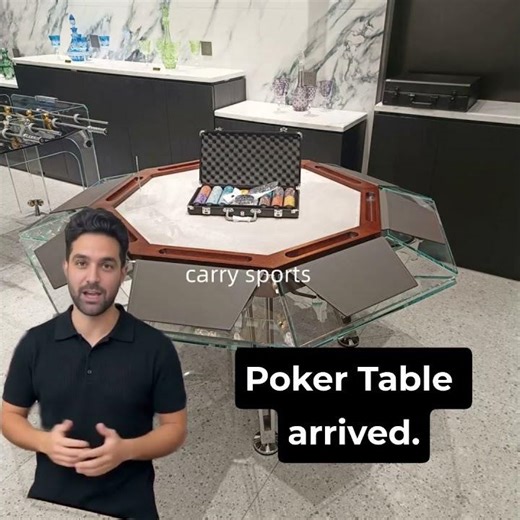 crystal tempered glass Texas Hold'em poker table