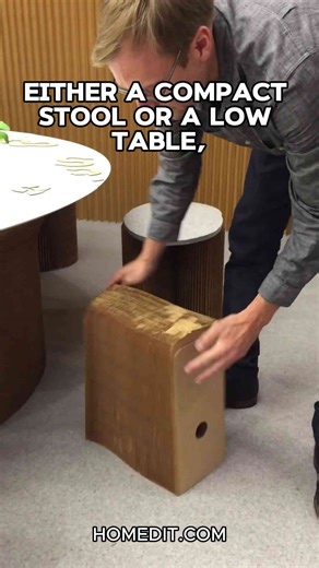 Folding paper magic: Compact seating #furniture